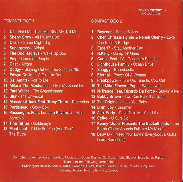 MAINTENANT ! 1995 Now That's What I Call Music ! 1995 : The Millennium ...