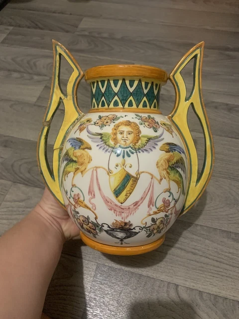 ANCIEN VASE CHIMERES angelot Vallauris EUR 300,00 - PicClick FR