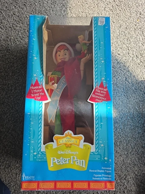 PETER PAN ANIMATED Musical Display Figure Vintage Telco Walt Disney ...