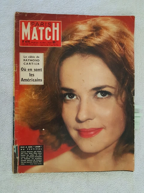 PARIS MATCH N°474 10/5/1958 Jeanne Moreau Dany Robin Faulkner Jean ...