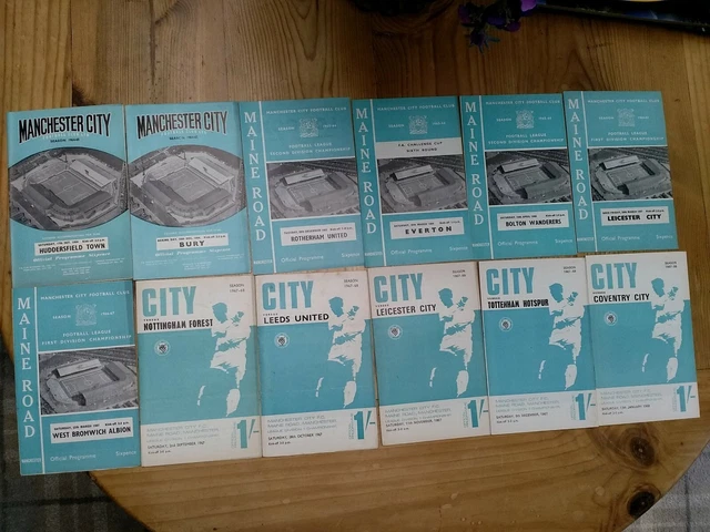 MANCHESTER CITY PROGRAMMES 1964-1968 £8.00 - PicClick UK