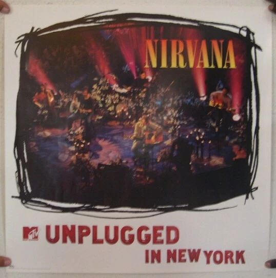 NIRVANA AFFICHE MTV Unplugged New York 24x24 Kurt Cobain EUR 551,87 ...