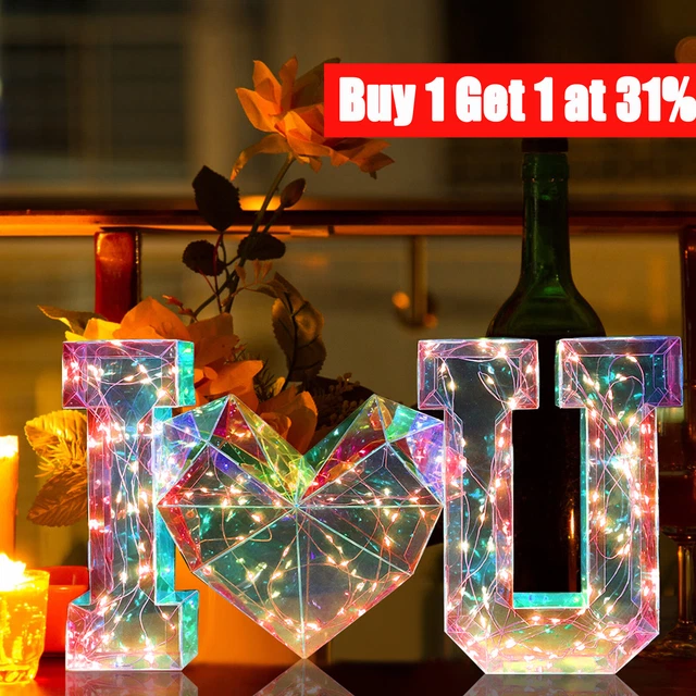 3D FLASHING LIGHT Up Glowing LED Transparent Interactive ColorfulLove ...