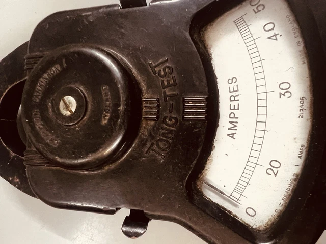 VINTAGE BAKELITE CROMPTON Parkinson Tong Test Clamp Ammeter £15.00 ...
