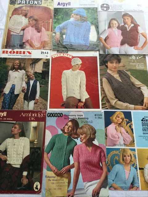 VINTAGE ORIGINAL LADIES Knitting Patterns Jumpers Cardigans Waistcoat ...