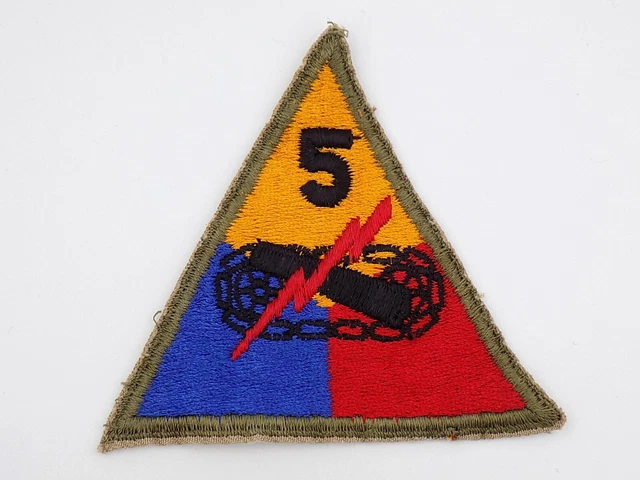 ORIGINAL WWII US Army 5th Armored Division Patch - VICTORY DIVISION SSI ...
