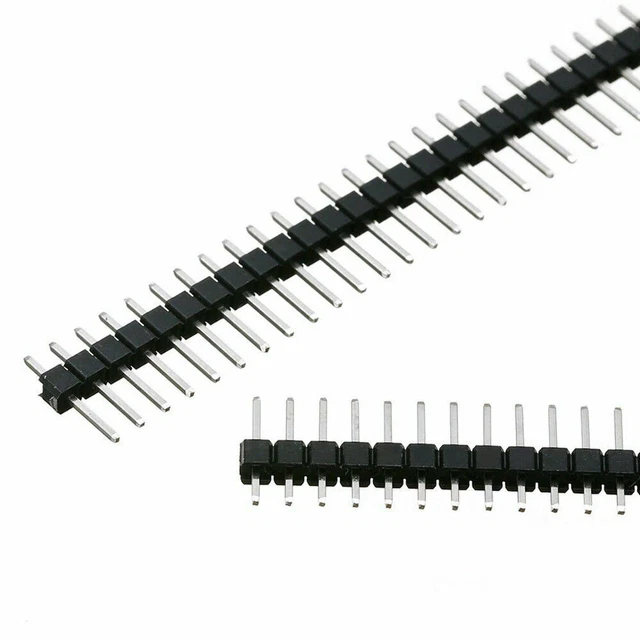 40-PIN MALE HEADER 0.1" 2.54mm Breadboard PCB Strip Connectors 2PC $1. ...
