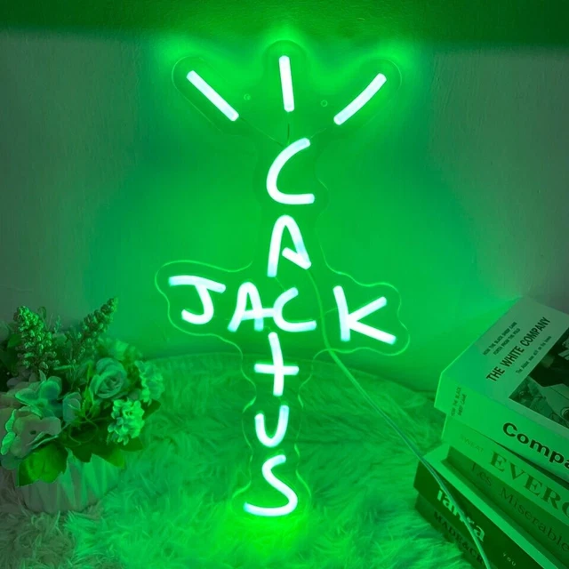 NEW NEON CACTUS Jack By Travis Scott LED Neon Light Sign for Room Wall ...