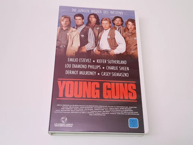 YOUNG GUNS 1988 VHS German PAL Vestron Video Emilio Estevez Kiefer Sutherland EUR 9,99 - PicClick IT