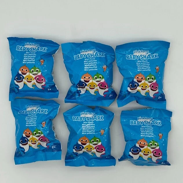 PINKFONG BABY SHARK Officiel Mini Plush Lot De (6) Sacs Surprise Random ...