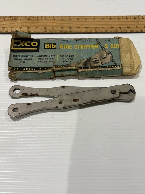 VINTAGE EXCO BIB Wire Stripper & Cutter w/ Box England 1960s Auto Tool ...