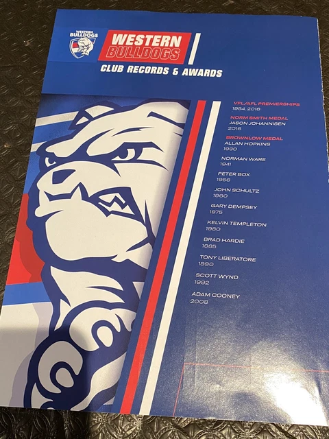 WESTERN BULLDOGS FOOTSCRAY Official AFL Logo 29 Sticker Sheet Only $9. ...