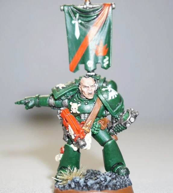 WARHAMMER 40K SPACE Marine Veteran Sergeant Dark Angels Metal £24.75 ...