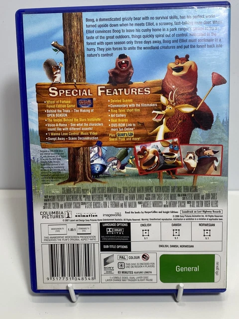 OPEN SEASON DVD Movie Region 4 PAL *Free Post* Includes Height Chart ...