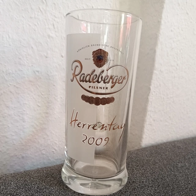 RADEBERGER PILSENER BRAUEREI Bierkrug 0,5l Glas Seidel Herrentag 2009 ...