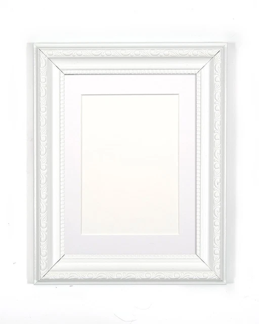 A4 Frames Shabby Chic Photo Frames - White, Oak & Silver Finish, Custom ...