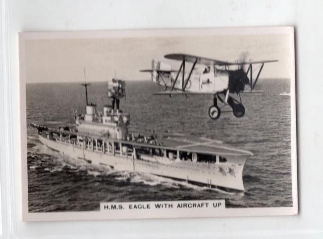 MILITARY SHIPPING CARD. The Royal Navy A Fairey Flycatcher leaves HMS ...
