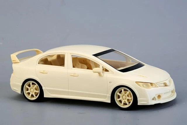 HOCHWERTIGER VOLLHARZBAUSATZ 1/24 Alpha Model Honda Civic Type-R FD2 ...