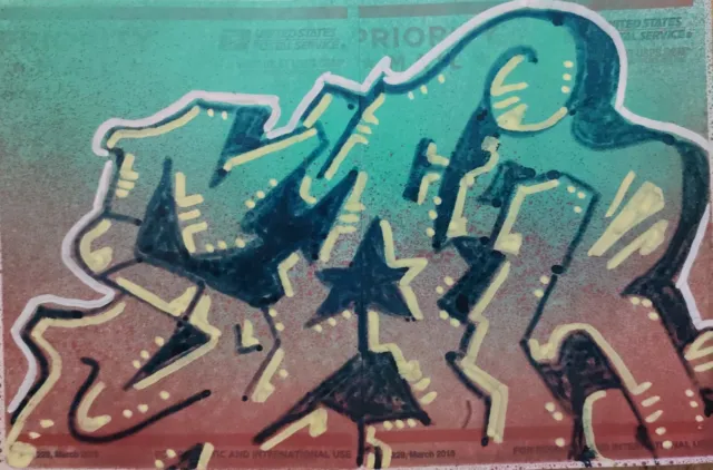 SAR TMB GRAFFITI on double USPS Big stickers SEEN/COPE2/CRASH/SONIC ...