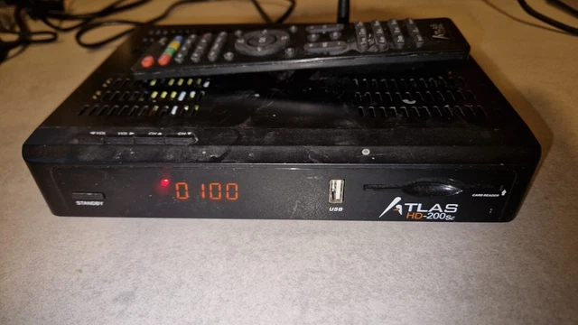 RÉCEPTEUR SATELLITE ATLAS HD200S avec telecommande EUR 1,00 - PicClick FR