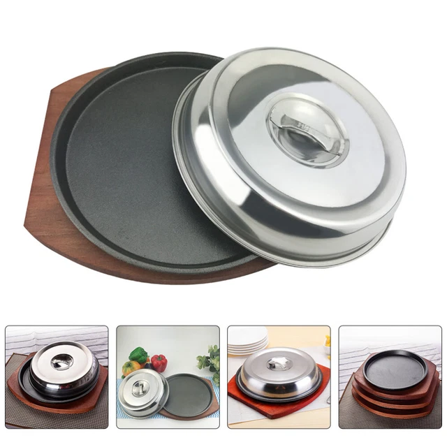 TO GO PLATES with Lids Skillet Western Food Cover Household Teppanyaki ...