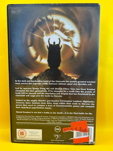 MORTAL KOMBAT EX-RENTAL VHS £8.66 - PicClick UK