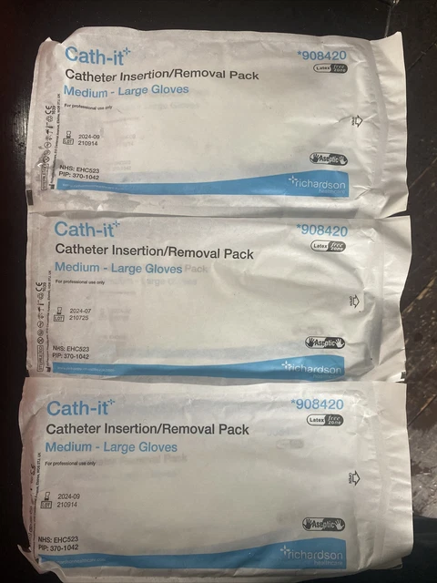 4X CATH-IT CATHETER Insertion/Removal and Removal Pack - Medium-large gloves £20.00 - PicClick UK