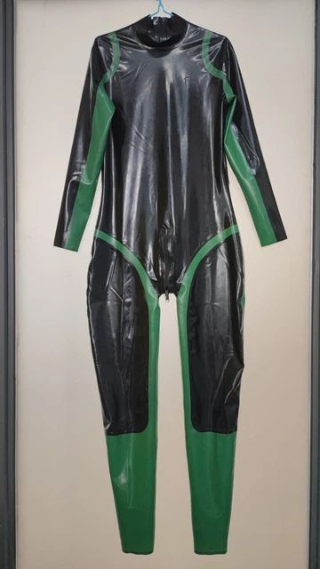 100% Gummi Latex Rubber Bodysuit Catsuit Sports Uniform Cosplay 0.4mm S 
