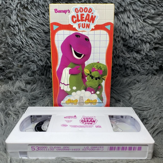BARNEY & FRIENDS Good Clean Fun VHS 1998 Video Tape PBS Kids RARE ...