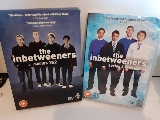 THE INBETWEENERS: SERIES 1-3 (DVD, Region 2, 2010) Simon Bird cert 18 ...
