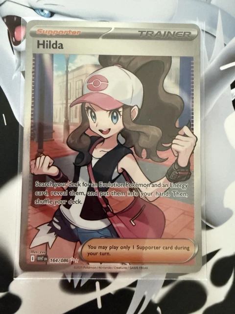 POKÉMON TCG HILDA 164/086 Full Art Trainer White Flare English £8.09 ...