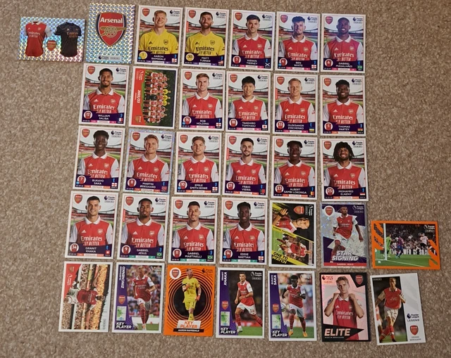 PANINI PREMIER LEAGUE 2023 sticker album full Arsenal team set x32 £8. ...