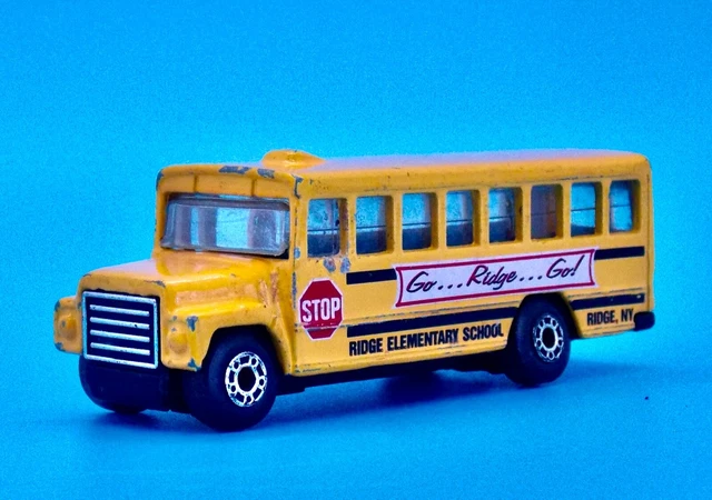 VINTAGE MATCHBOX 1985 School Bus scale 1:95 - Diecast bus Die Cast #B21 ...