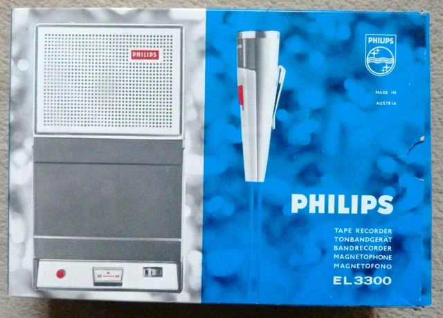 VINTAGE PHILIPS EL3300 Cassette Recorder - Original & Boxed - 1963 £81. ...