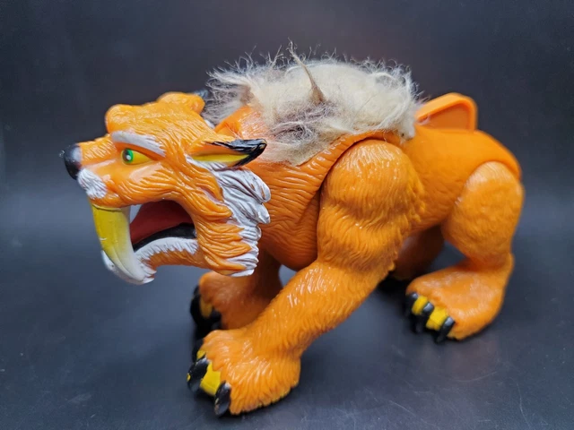 FISHER PRICE IMAGINEXT Thorn The Saber Tooth Tiger Fur Mane Dinosaur ...