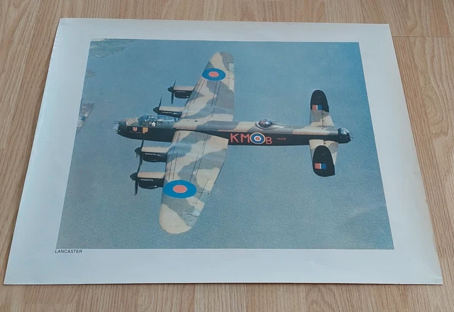 VINTAGE MOD GLOSSY Photo Print Poster Of RAF Lancaster PA474 Aircraft ...