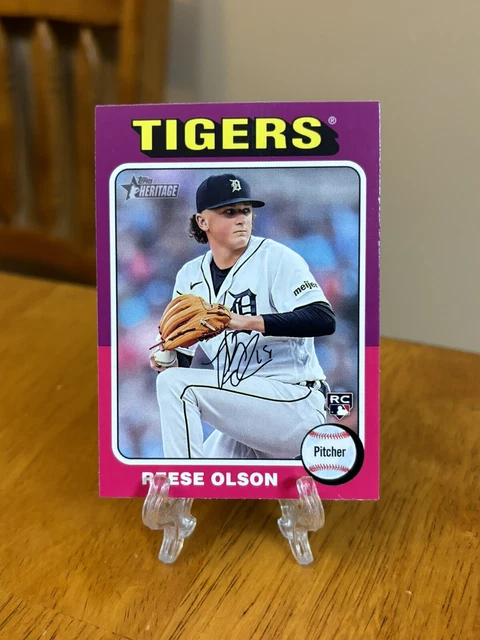 CARTA DA BASEBALL Reese Olson 2024 Topps Heritage 439 Detroit Tigers RC ...