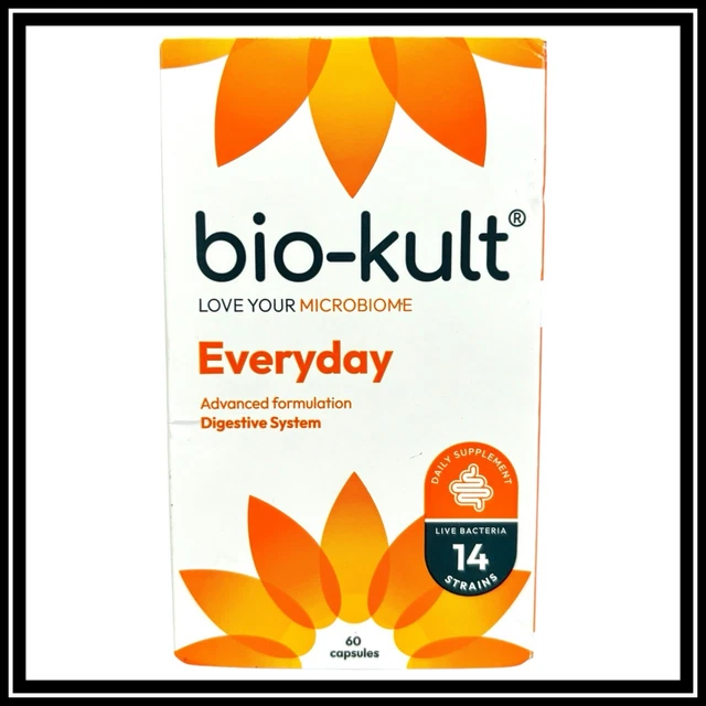 BIO-KULT ADVANCED PROBIOTIC Multi-Strain Formula 60 Capsules BBE: 03/ ...