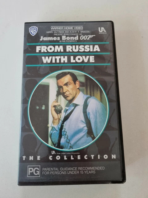 FROM RUSSIA WITH love VHS tape video James Bond 007 Sean Connery Ian ...