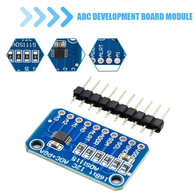 I2C ADS1115 ADS1015 Module ADC 4 Channel with Pro Gain For ArduiXPC ...