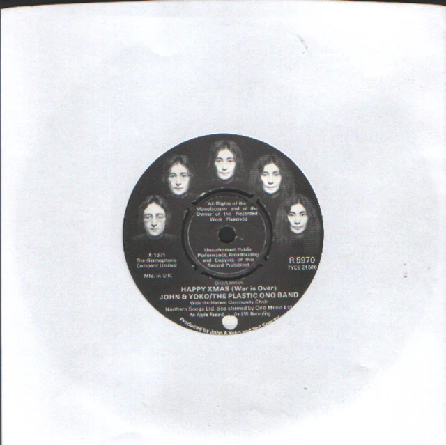 JOHN & YOKO The Plastic ono band-happy xmas.7" £3.50 - PicClick UK