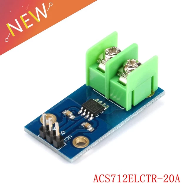 ACS712 20A HALL Current Sensor Module Range AC/DC Sensing Chip ELCTR ...