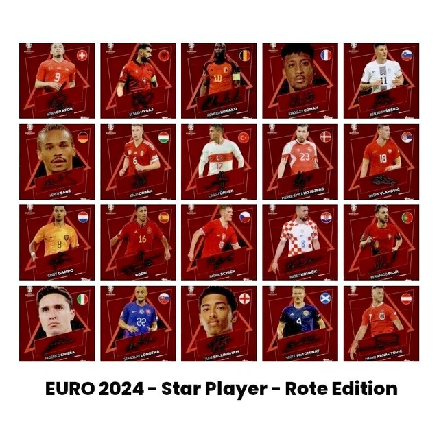 TOPPS UEFA EURO EM 2024 Sticker - ROT SWISS SCHWEIZ - Star Player (SP ...