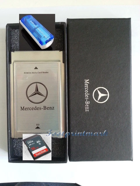 GENUINE PCMCIA TO SD SDHC CARD Adapter for Mercedes-Benz+16G Memory ...