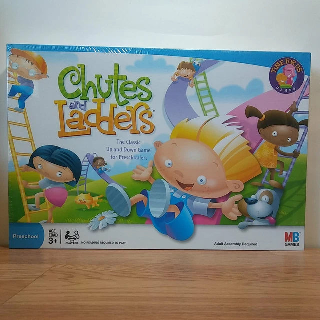 MB GAMES CHUTES And Ladders Board Game For 2 to 4 Players Kids Ages 3 ...