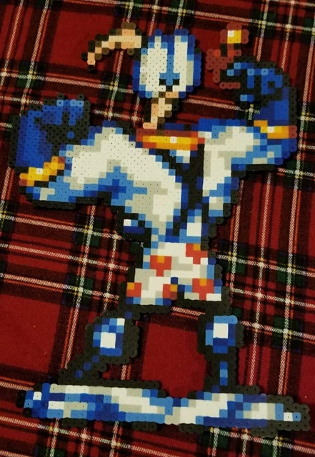 SUPER MARIO BROS. Bowser Jr. 16-Bit Perler Bead Pixel Art Sprite SNES ...