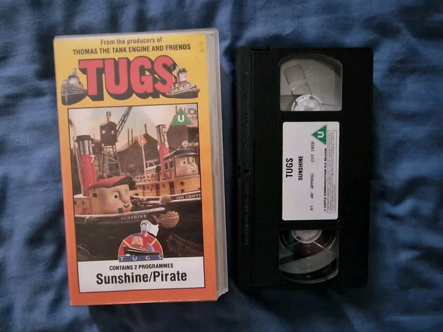 TUGS 'SUNSHINE/PIRATE' Video VHS U Cert 1988 Children Kids Boats *** £ ...