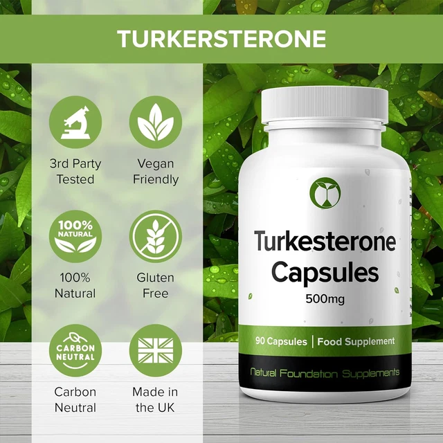 TURKESTERONE 500MG | Ajuga Turkestanica Extract Standardized 10% | 90 ...