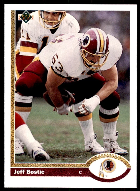1991 UPPER DECK High Series Jeff Bostic. Washington Redskins #695 EUR 2 ...