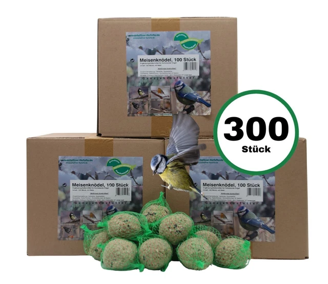 ANHALTINER MEISENKNÖDEL 300ST. mit Netz Rindertalg Wildvögel ...